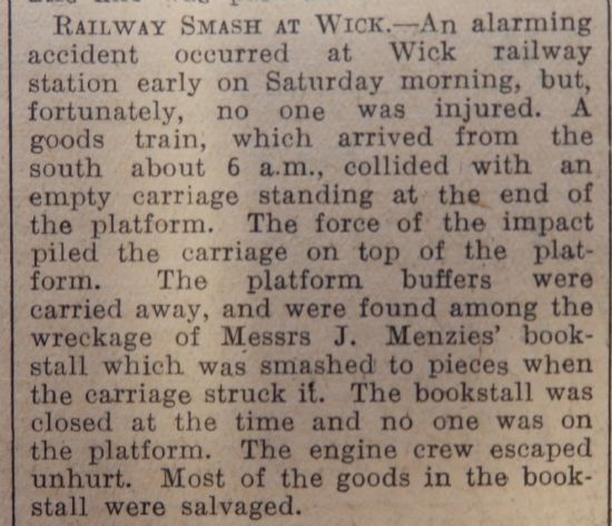 Week 88 railway smash at wick - Nucleus: The Nuclear and Caithness Archives