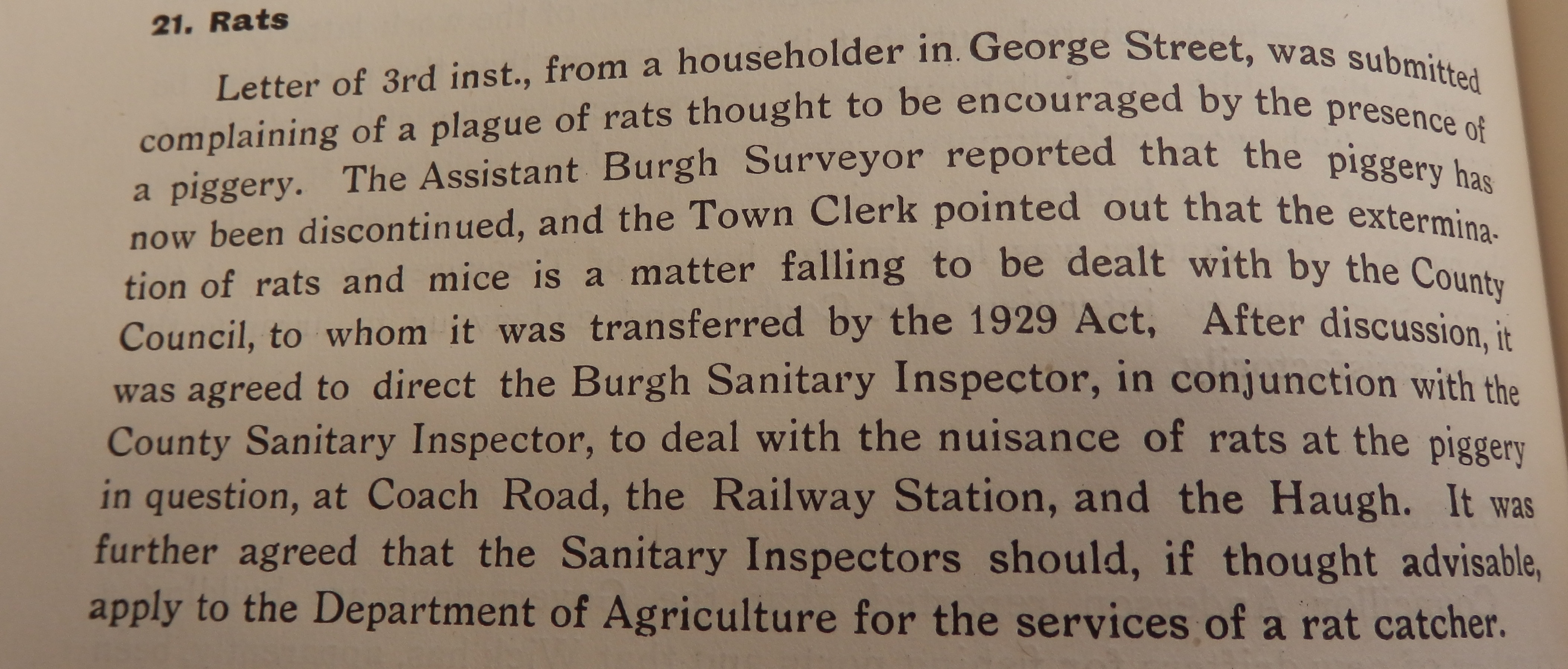 26 July Wick Burgh Minutes plague of rats - Nucleus: The Nuclear and ...