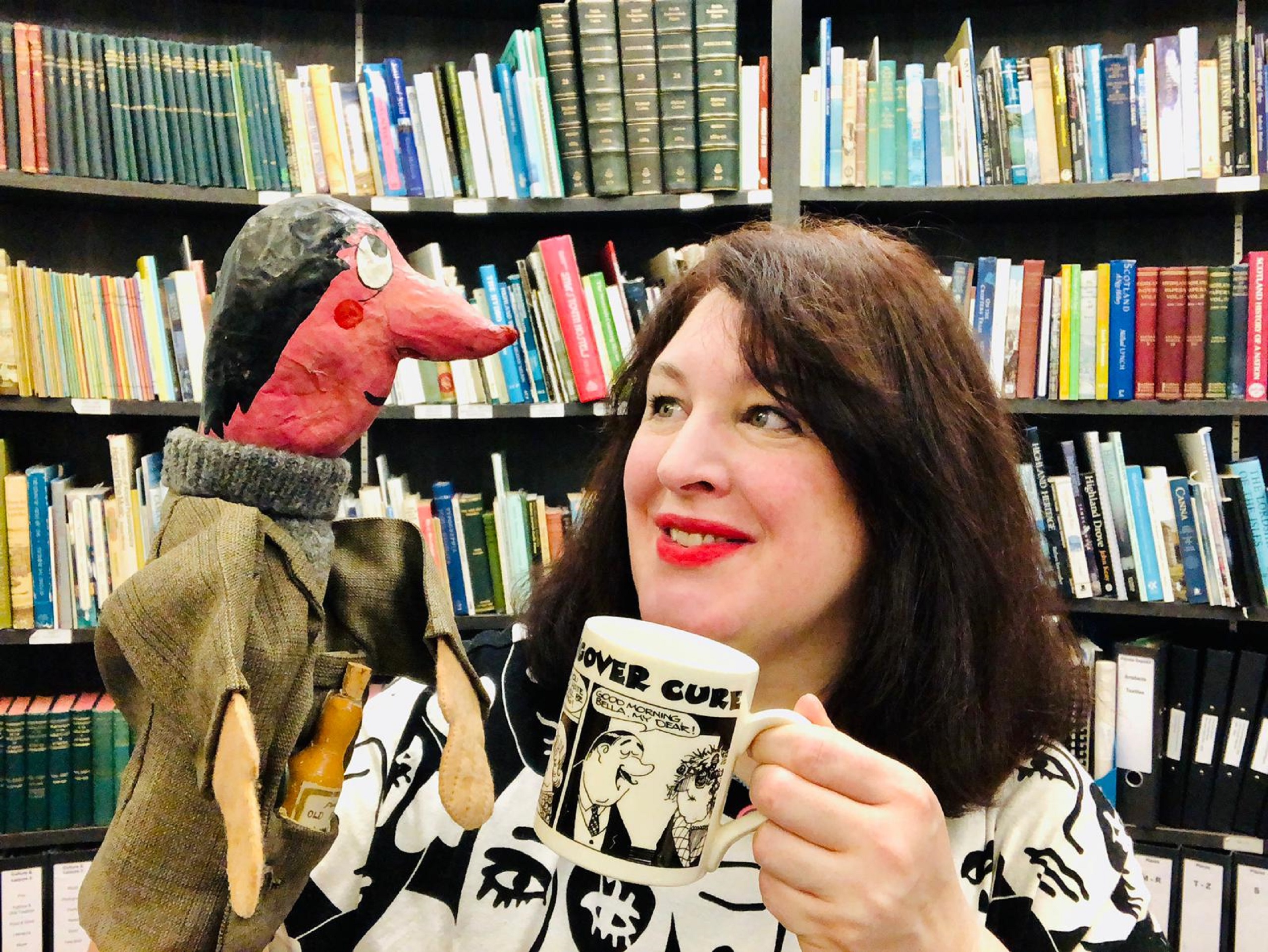 Katharine Macfarlane with Angus Og puppet - High Life Highland