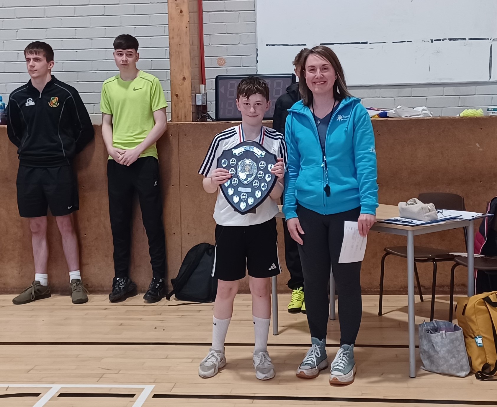 Shay 1st place Boys Badminton - High Life Highland